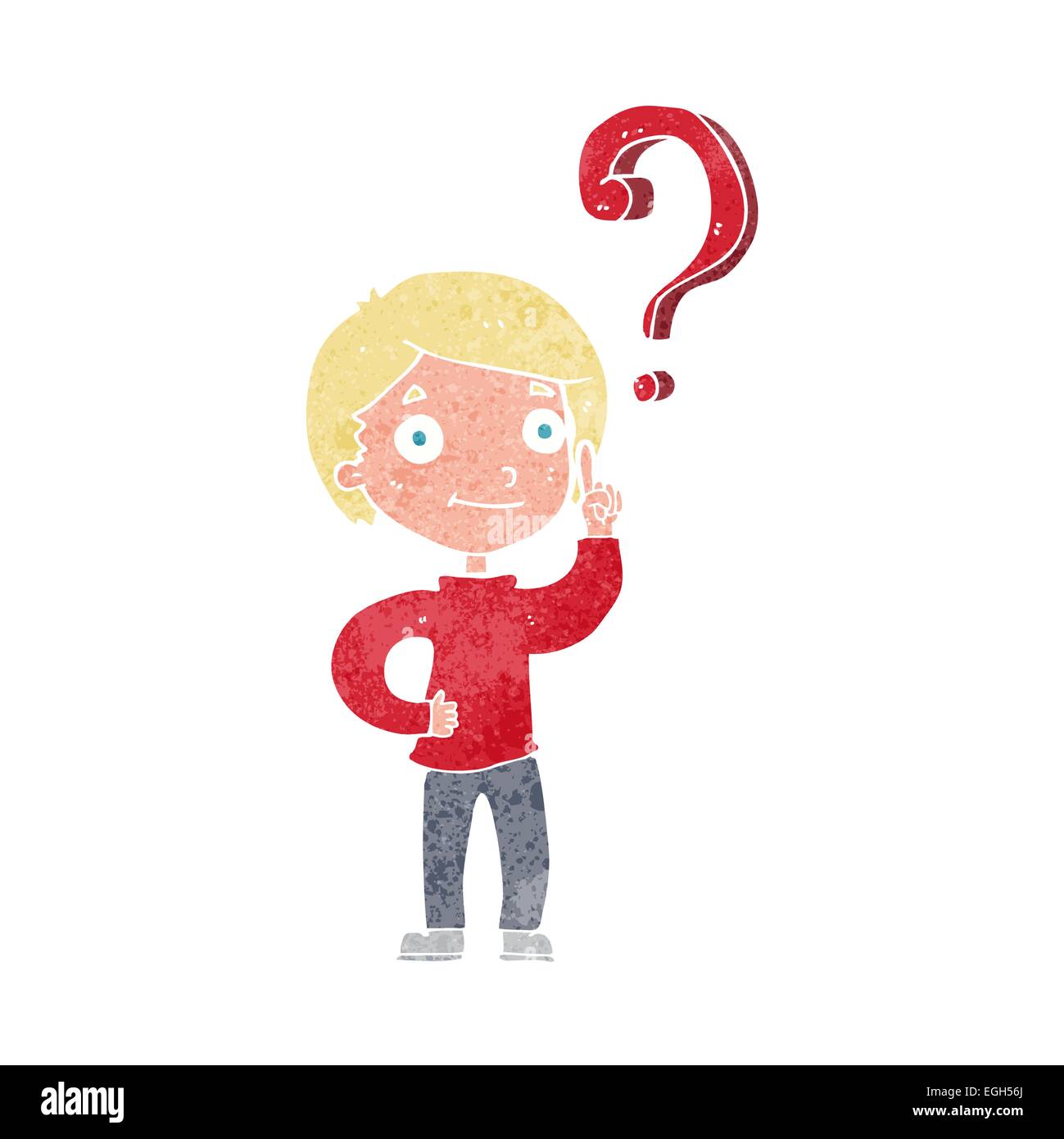 cartoon boy asking question Stock Vector Image & Art - Alamy