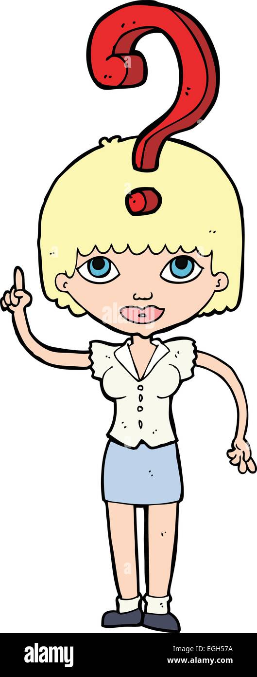 cartoon woman asking question Stock Vector Image & Art - Alamy