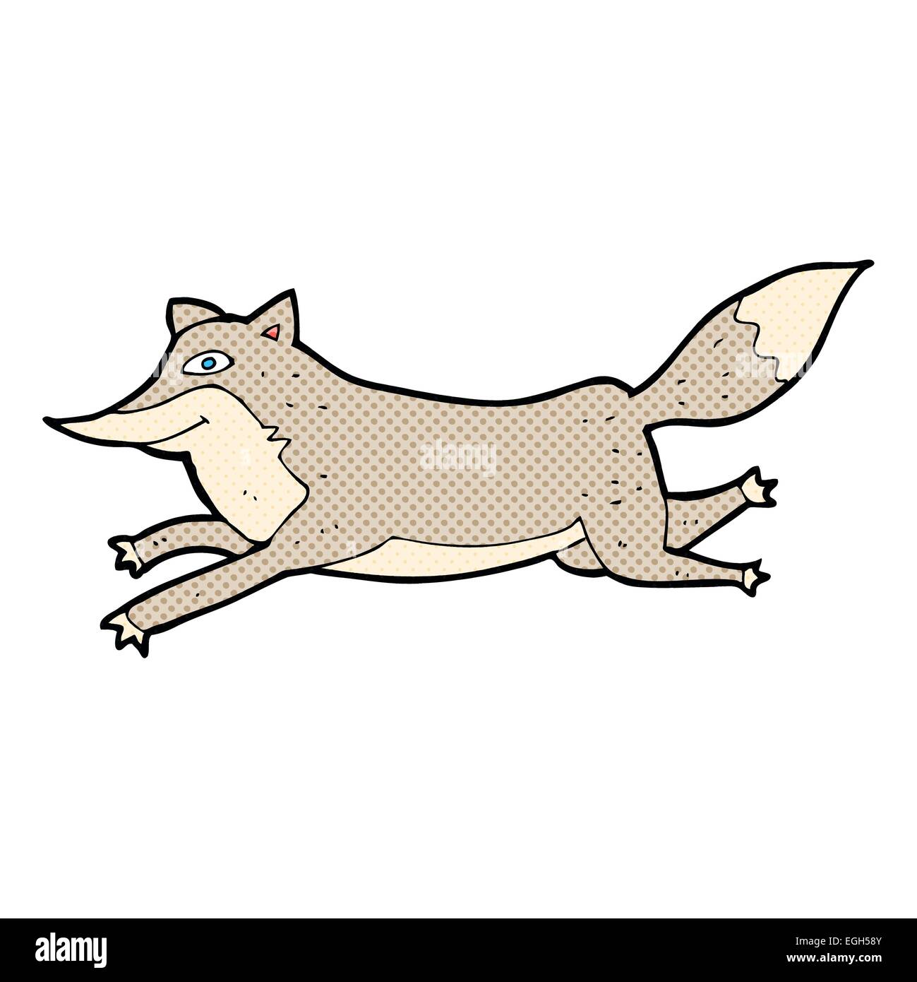 cartoon happy wolf running Stock Vector Image & Art - Alamy