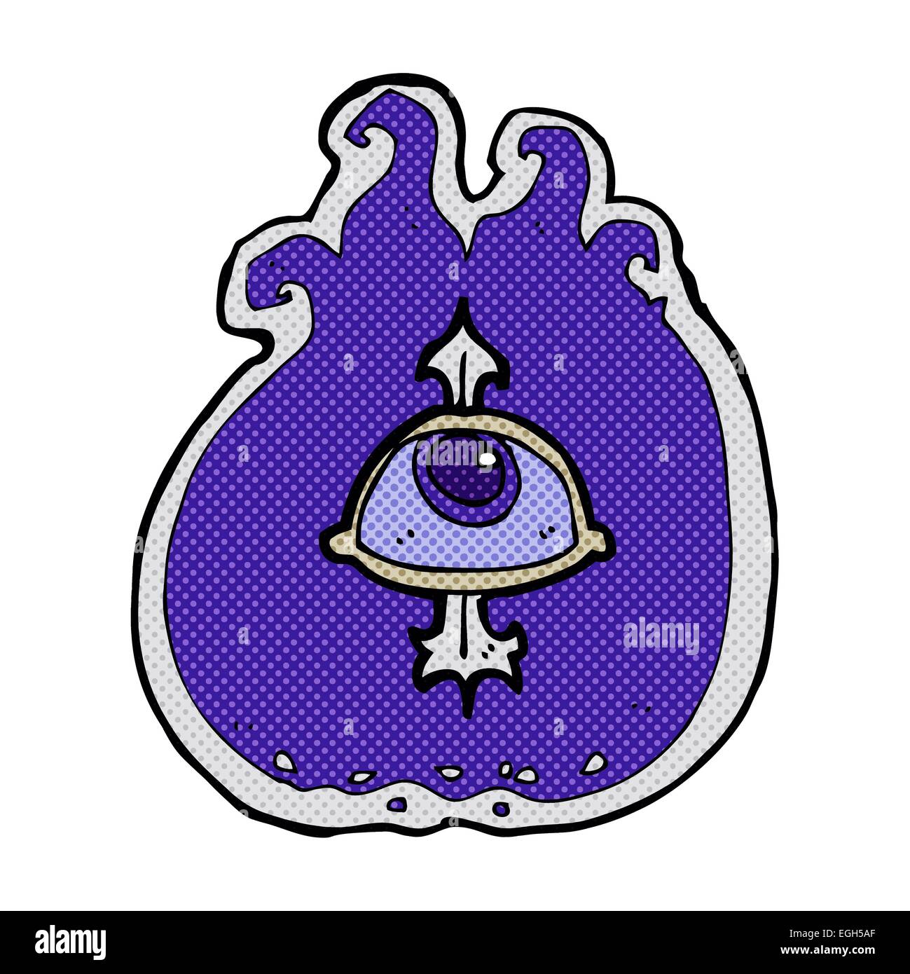Cartoon flaming eye symbol Stock Vector Images - Alamy