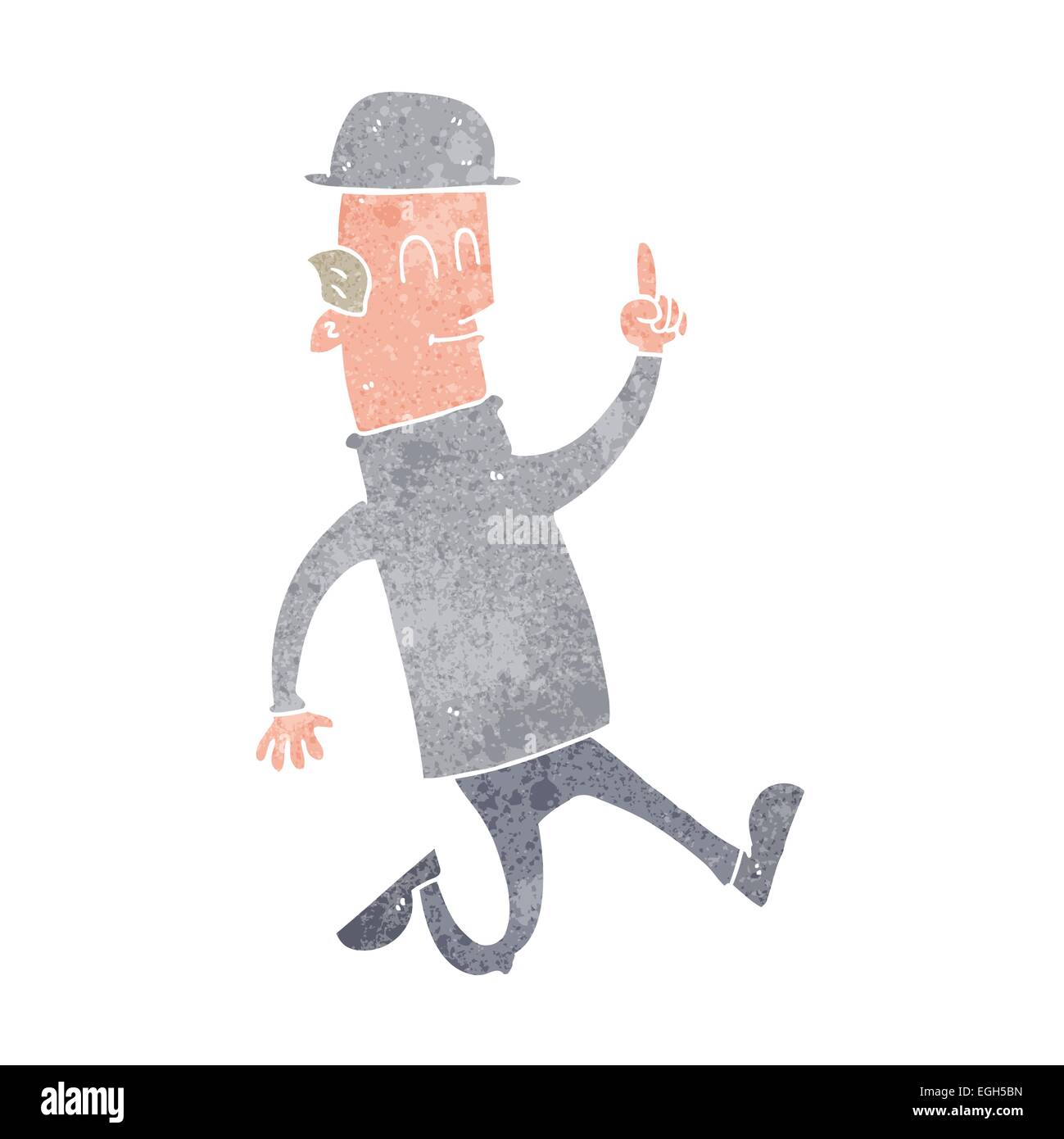 cartoon man wearing british bowler hat Stock Vector Image & Art - Alamy