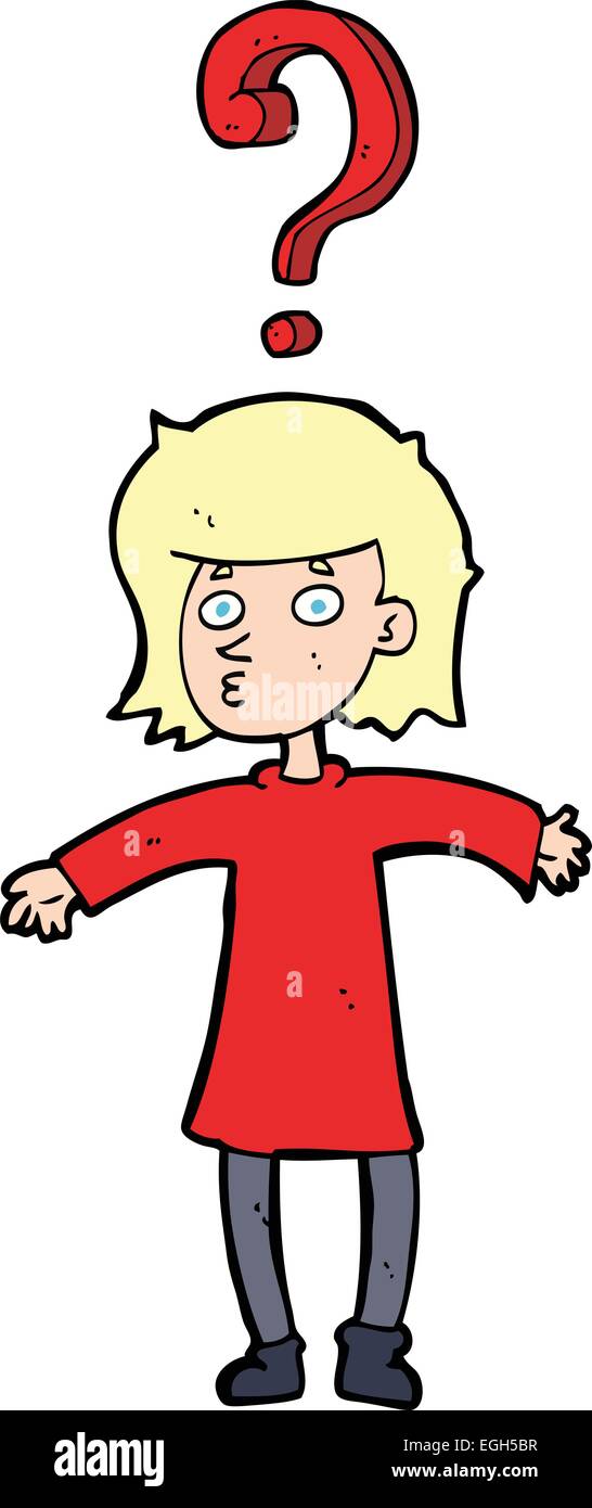 cartoon woman asking question Stock Vector Image & Art - Alamy