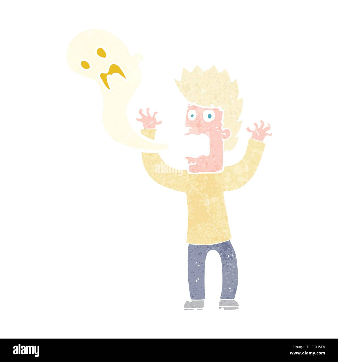 cartoon man possessed by ghost Stock Vector Image & Art - Alamy