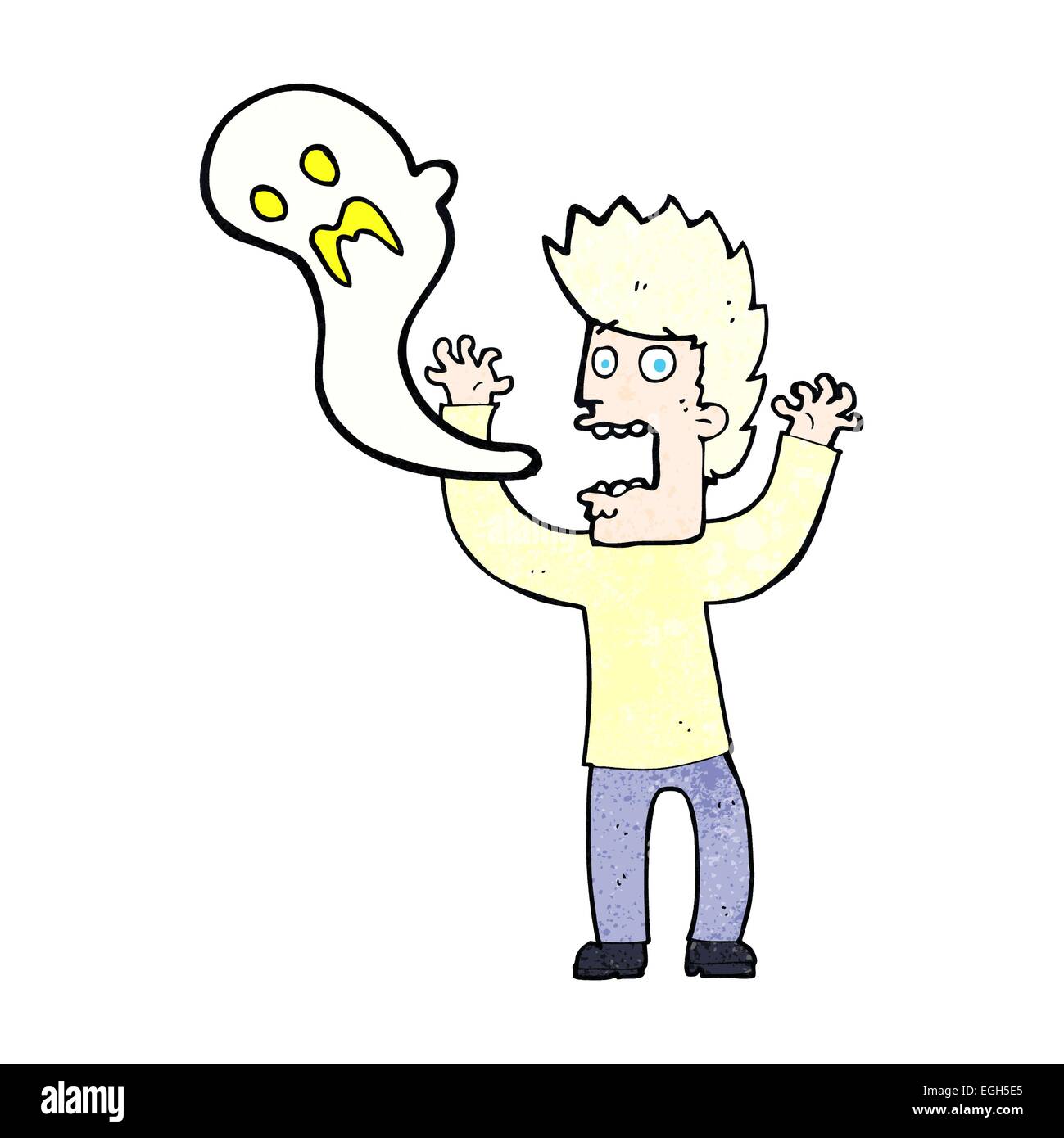 cartoon man possessed by ghost Stock Vector Image & Art - Alamy