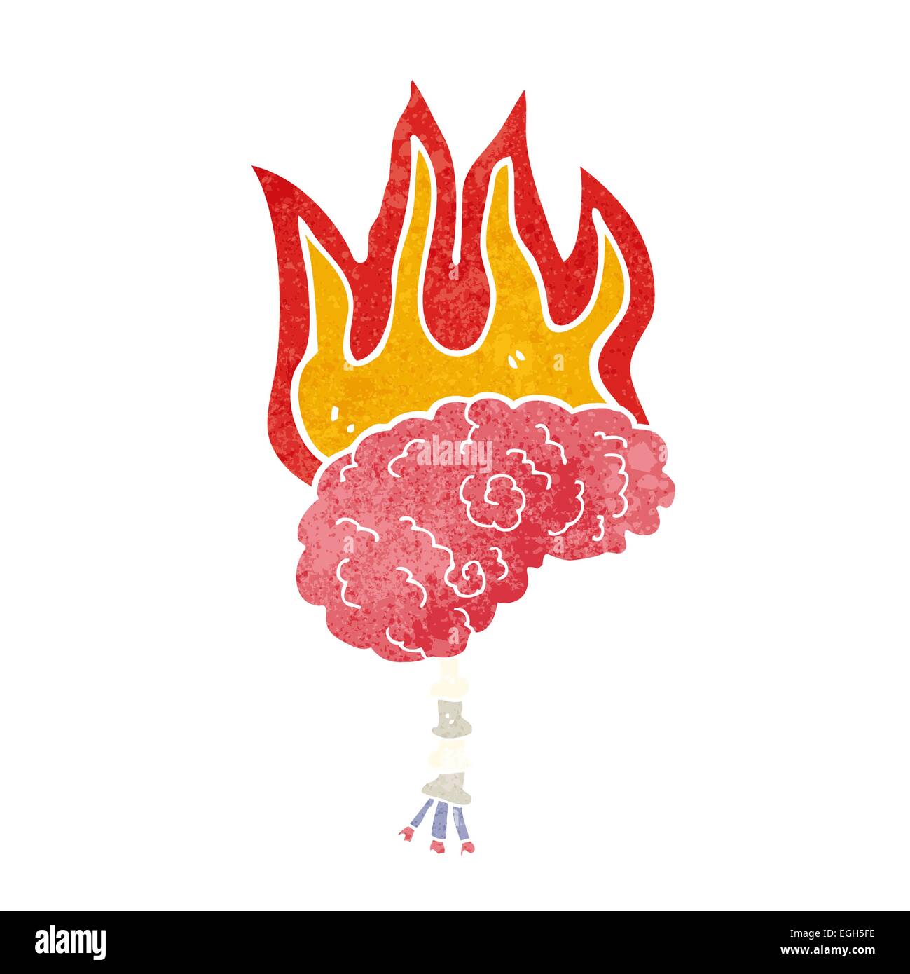 cartoon brain on fire Stock Vector Image & Art - Alamy