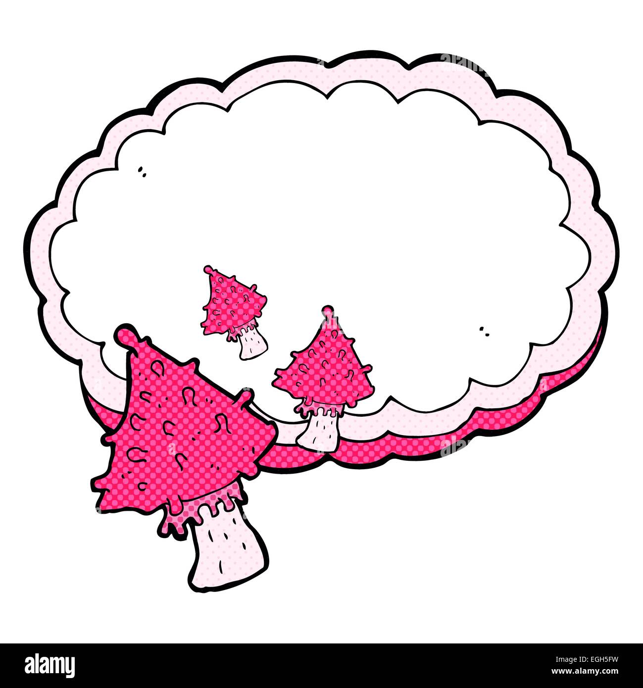cartoon mushrooms space text cloud Stock Vector Image & Art - Alamy