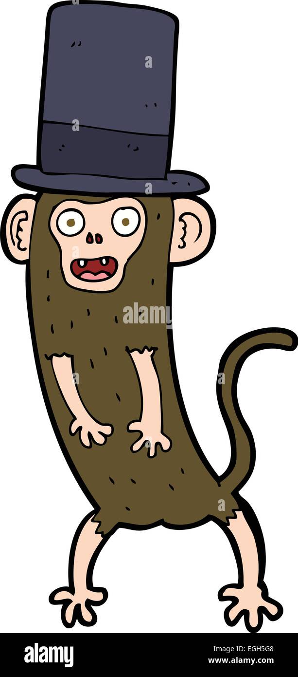 Monkey top hat Stock Vector Images - Alamy