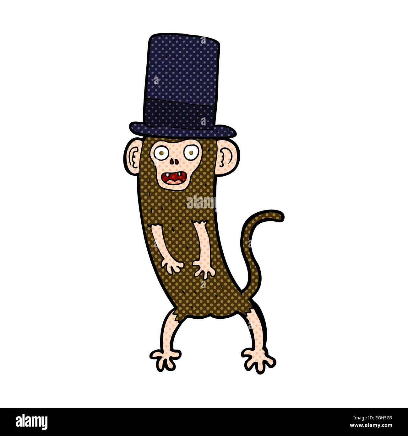 cartoon monkey in top hat Stock Vector Image & Art - Alamy