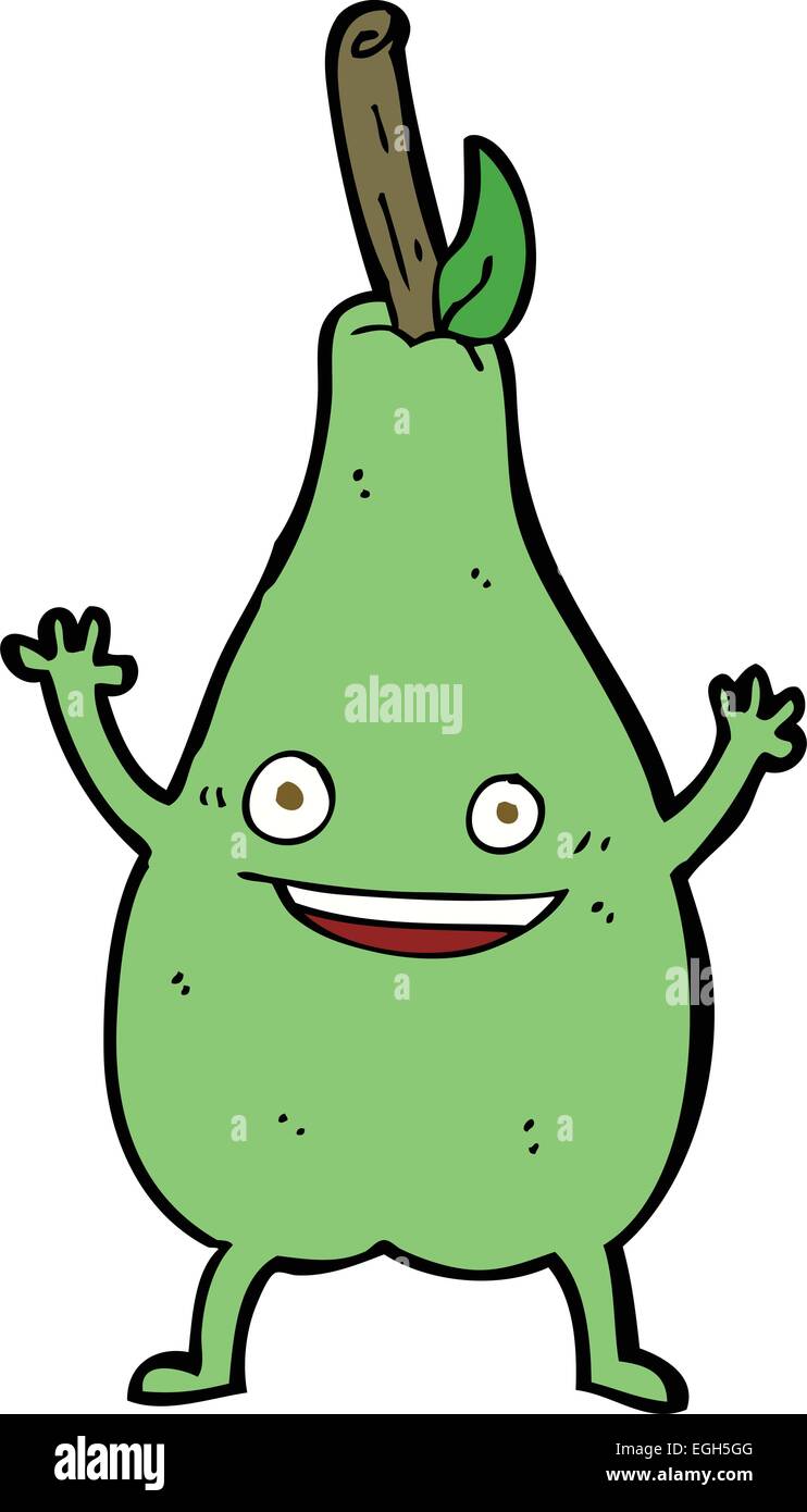 cartoon happy pear Stock Vector Image & Art - Alamy