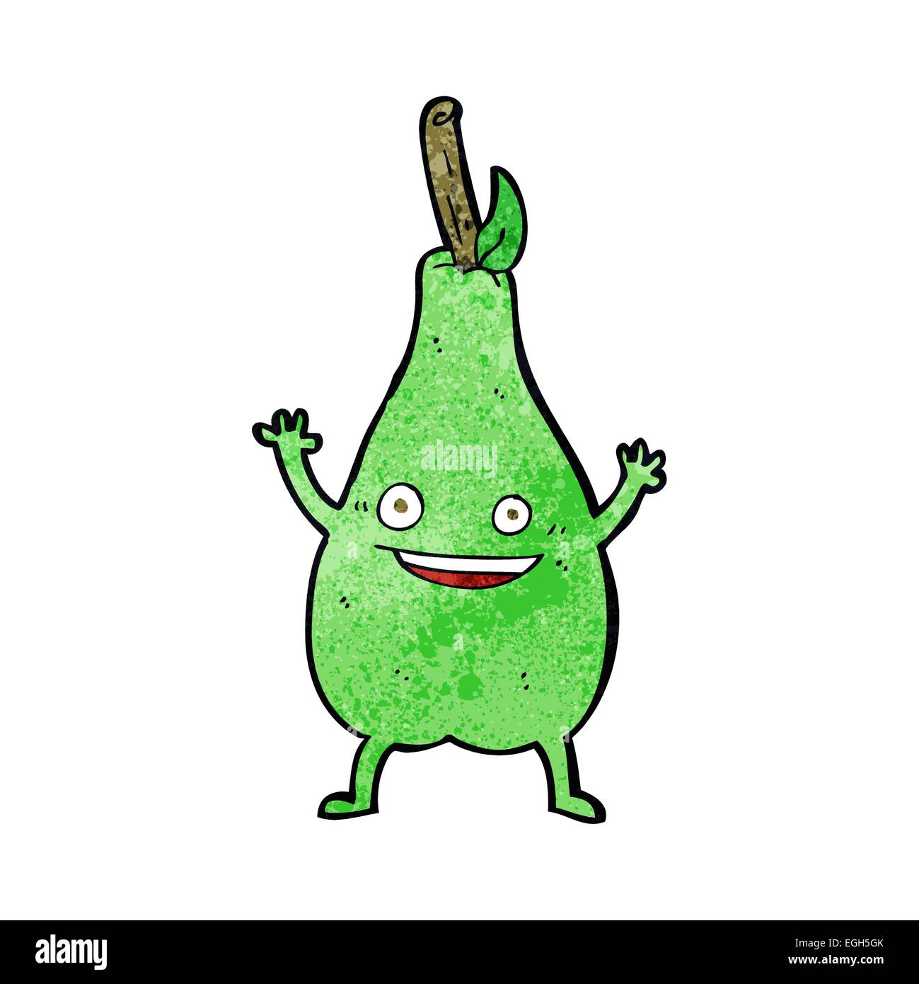 cartoon happy pear Stock Vector Image & Art - Alamy