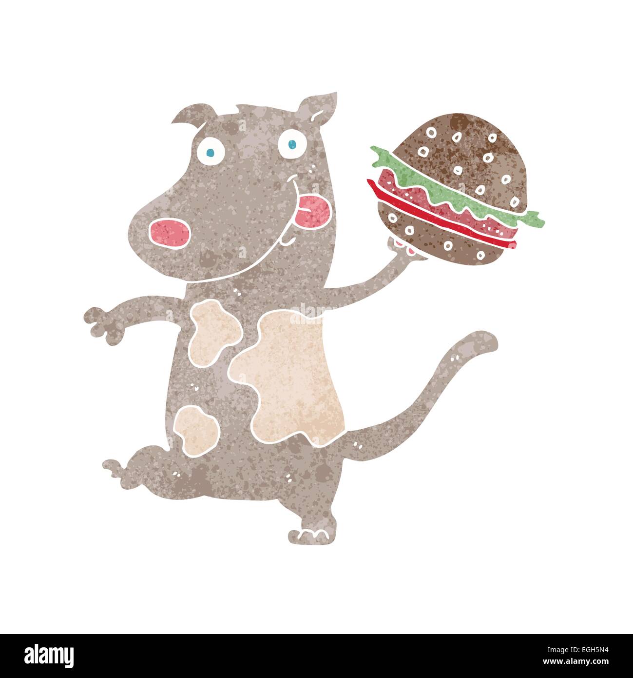 cartoon hungry dog with burger Stock Vector Image & Art - Alamy