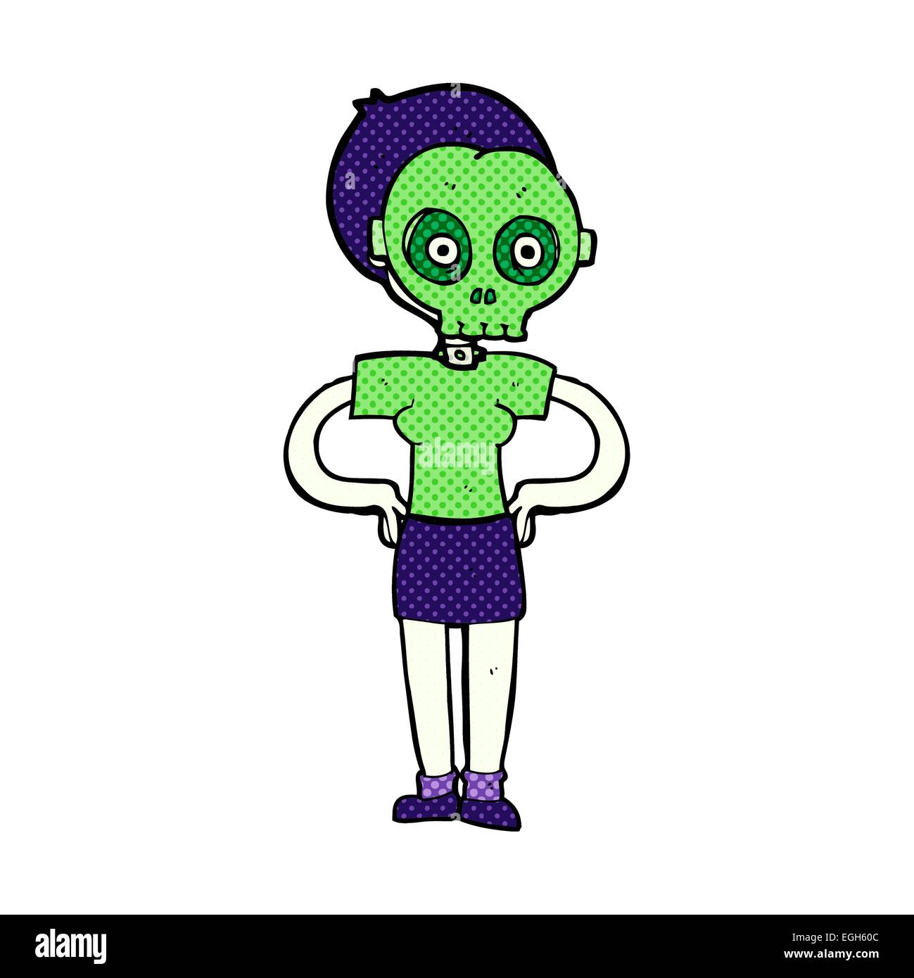 cartoon woman wearing halloween mask Stock Vector Image & Art - Alamy