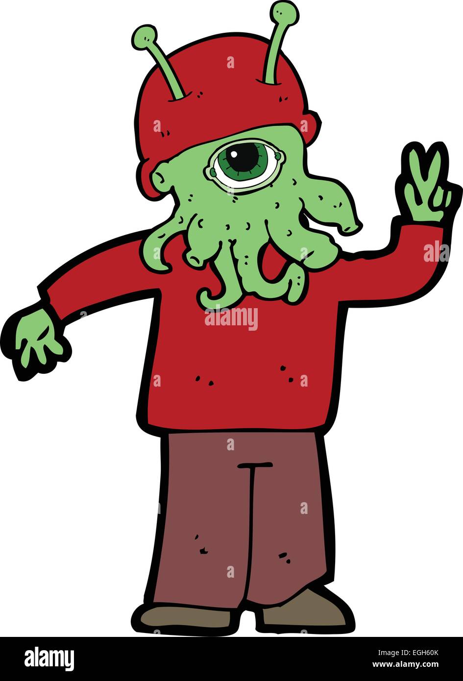 cartoon space alien Stock Vector Image & Art - Alamy