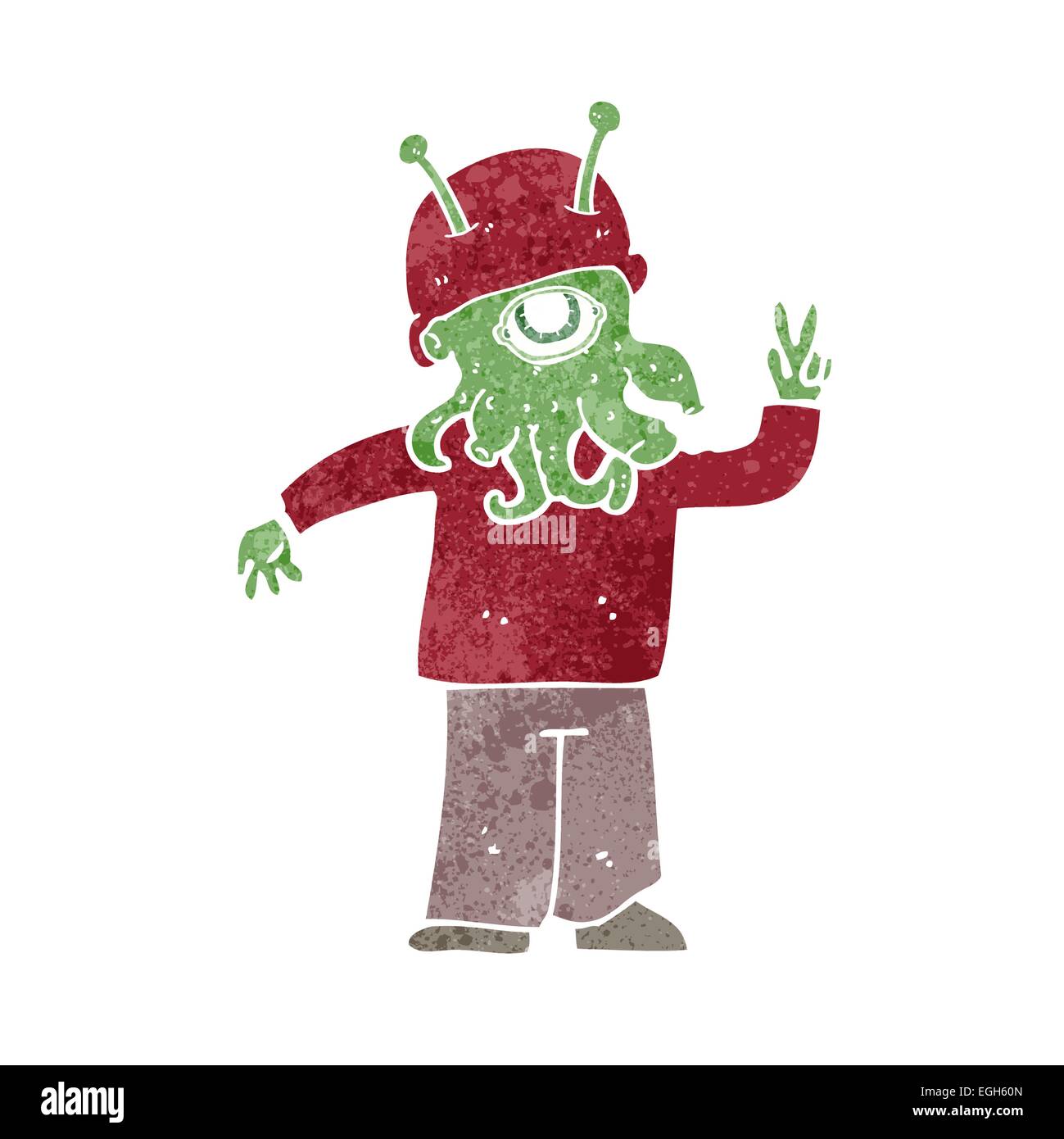 cartoon space alien Stock Vector Image & Art - Alamy