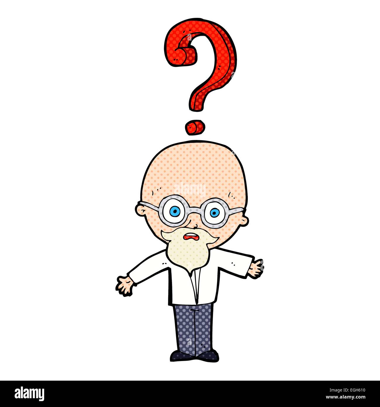 cartoon confused older man Stock Vector Image & Art - Alamy