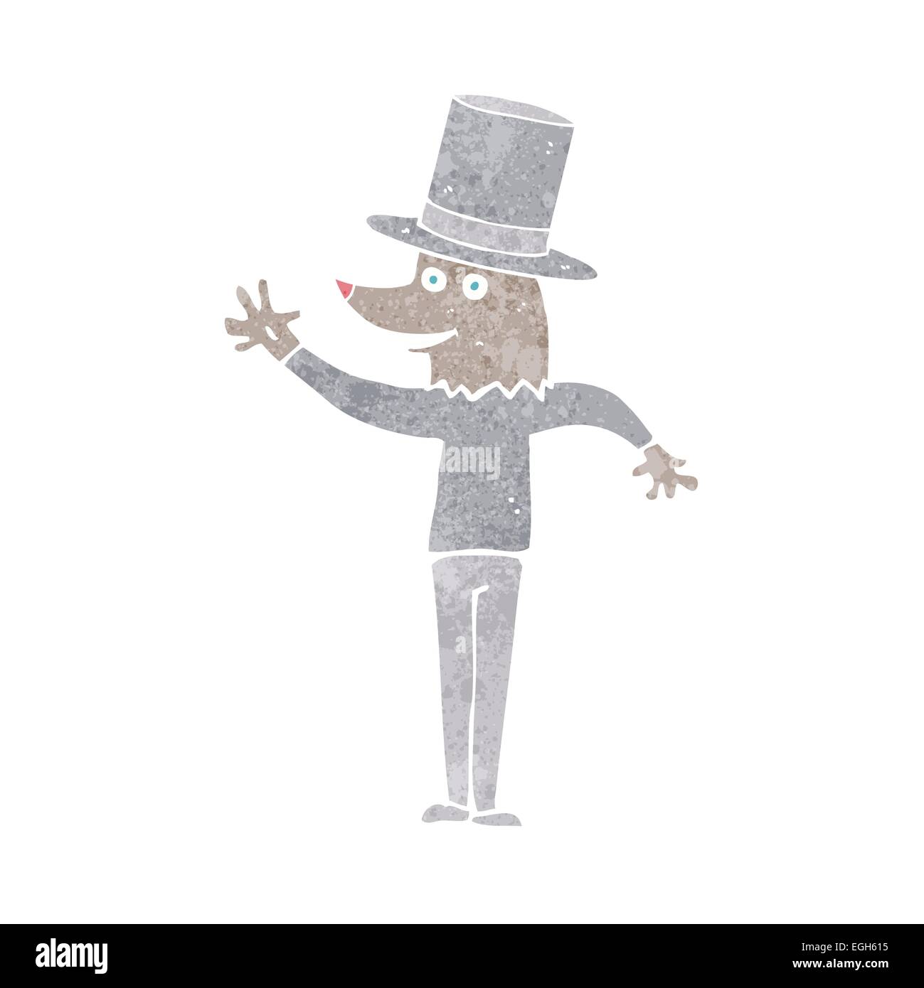 cartoon waving werewolf wearing top hat Stock Vector Image & Art - Alamy