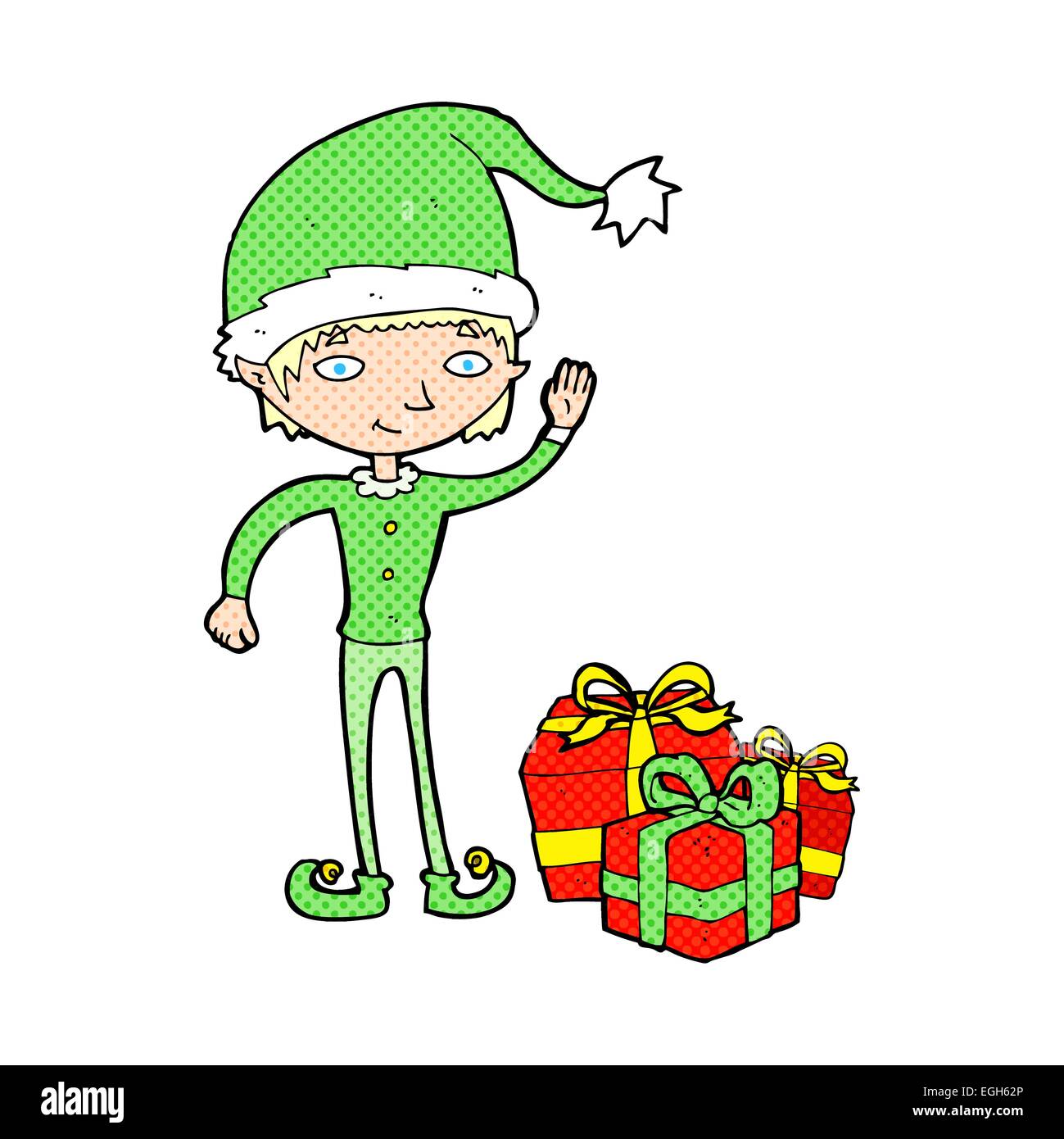 cartoon christmas elf Stock Vector Image & Art - Alamy