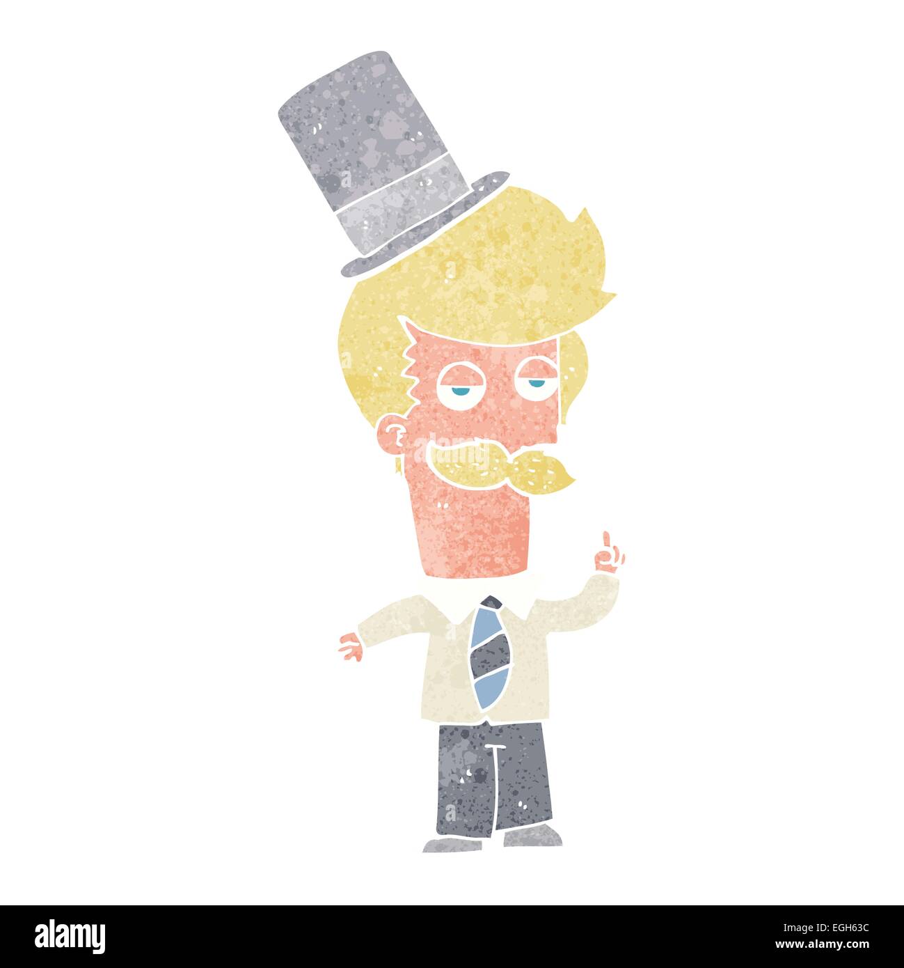 cartoon man wearing top hat Stock Vector Image & Art - Alamy