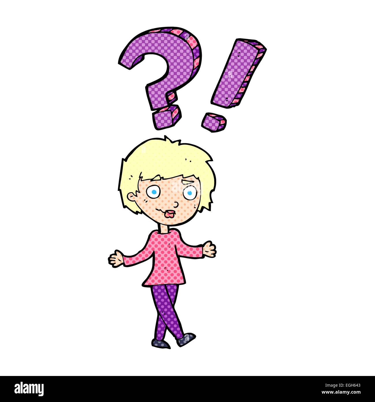 cartoon woman asking question Stock Vector Image & Art - Alamy