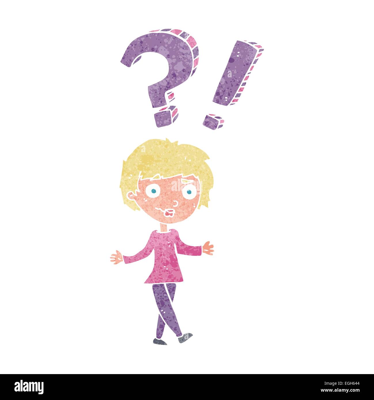 cartoon woman asking question Stock Vector Image & Art - Alamy