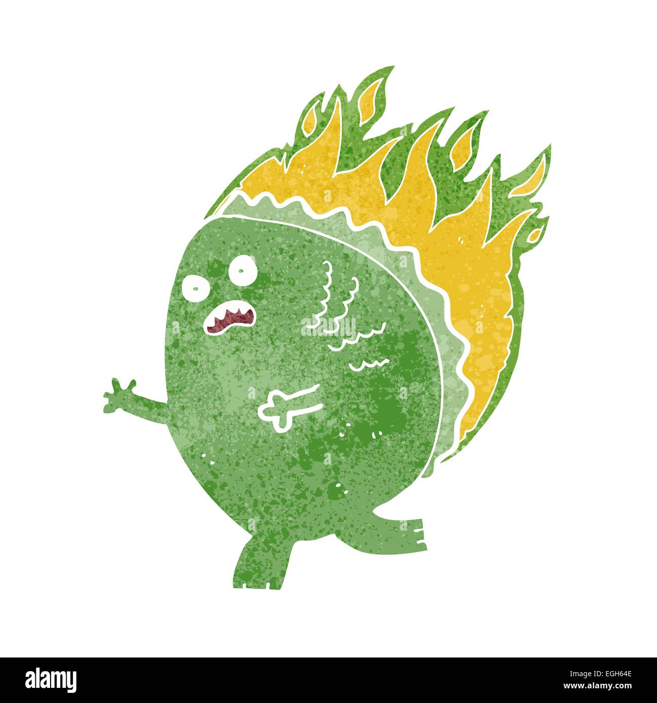 cartoon monster on fire Stock Vector Image & Art - Alamy
