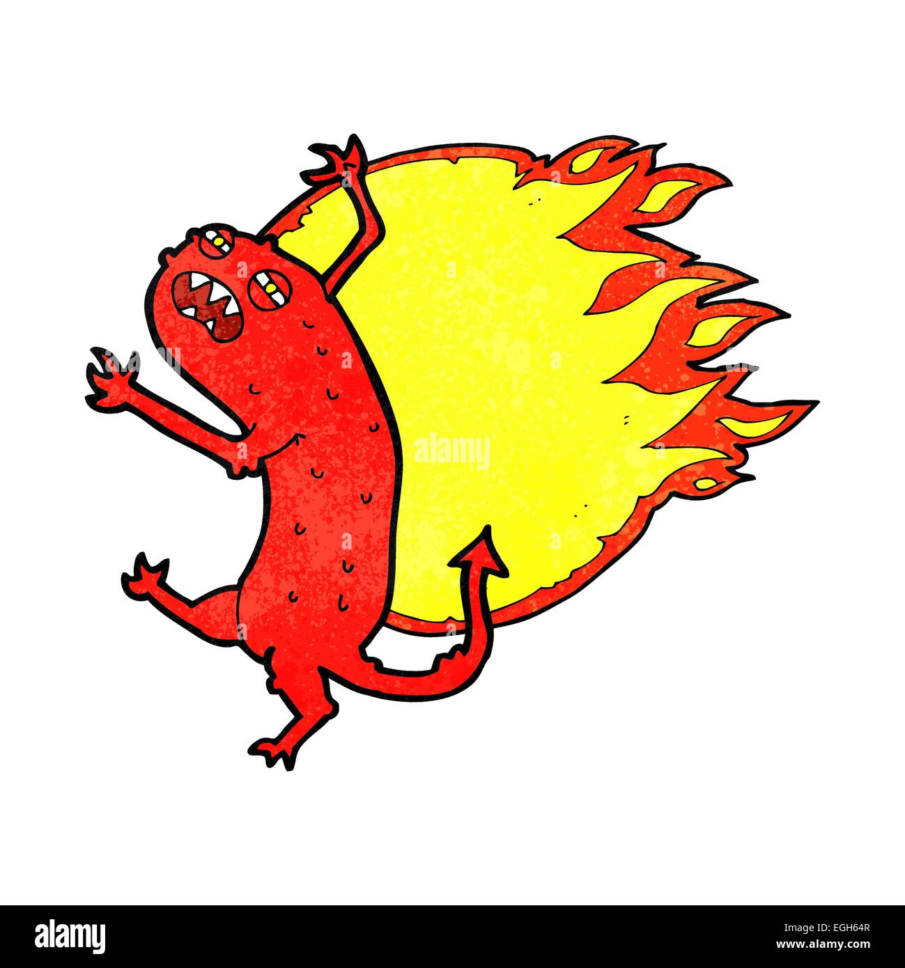 cartoon monster on fire Stock Vector Image & Art - Alamy