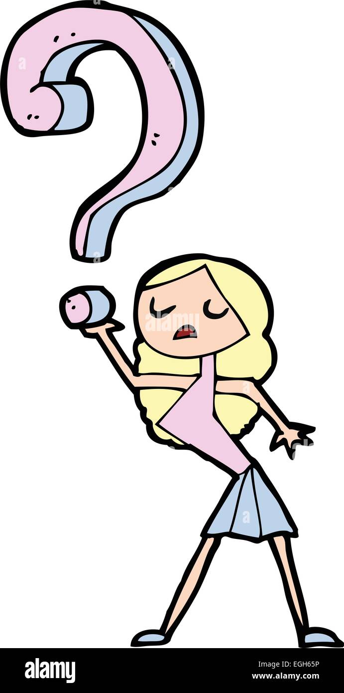 cartoon girl asking a question Stock Vector Image & Art - Alamy