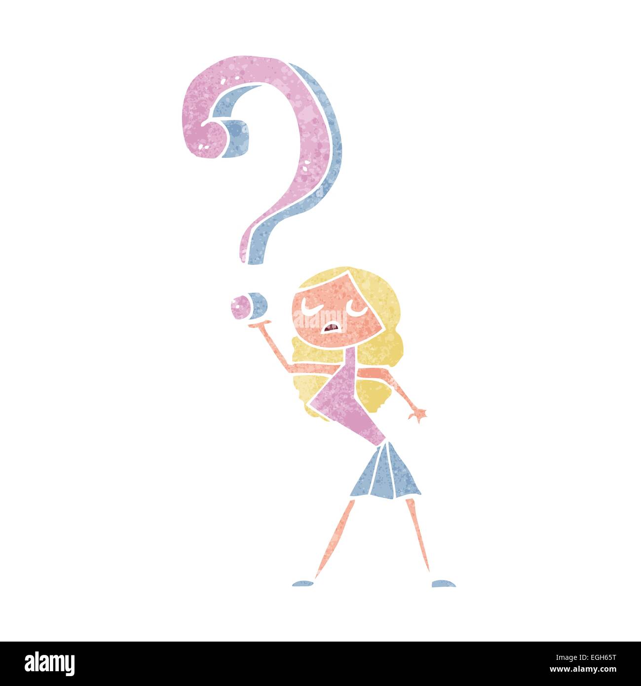 cartoon girl asking a question Stock Vector Image & Art - Alamy