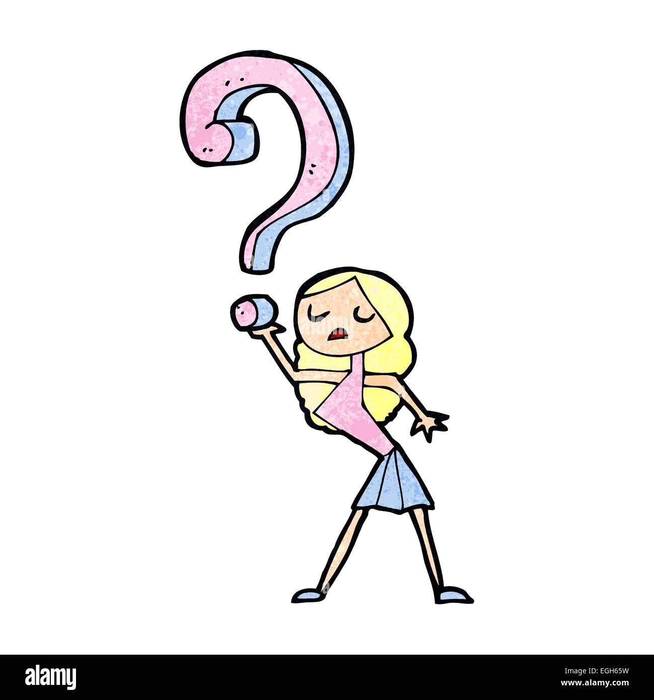 cartoon girl asking a question Stock Vector Image & Art - Alamy