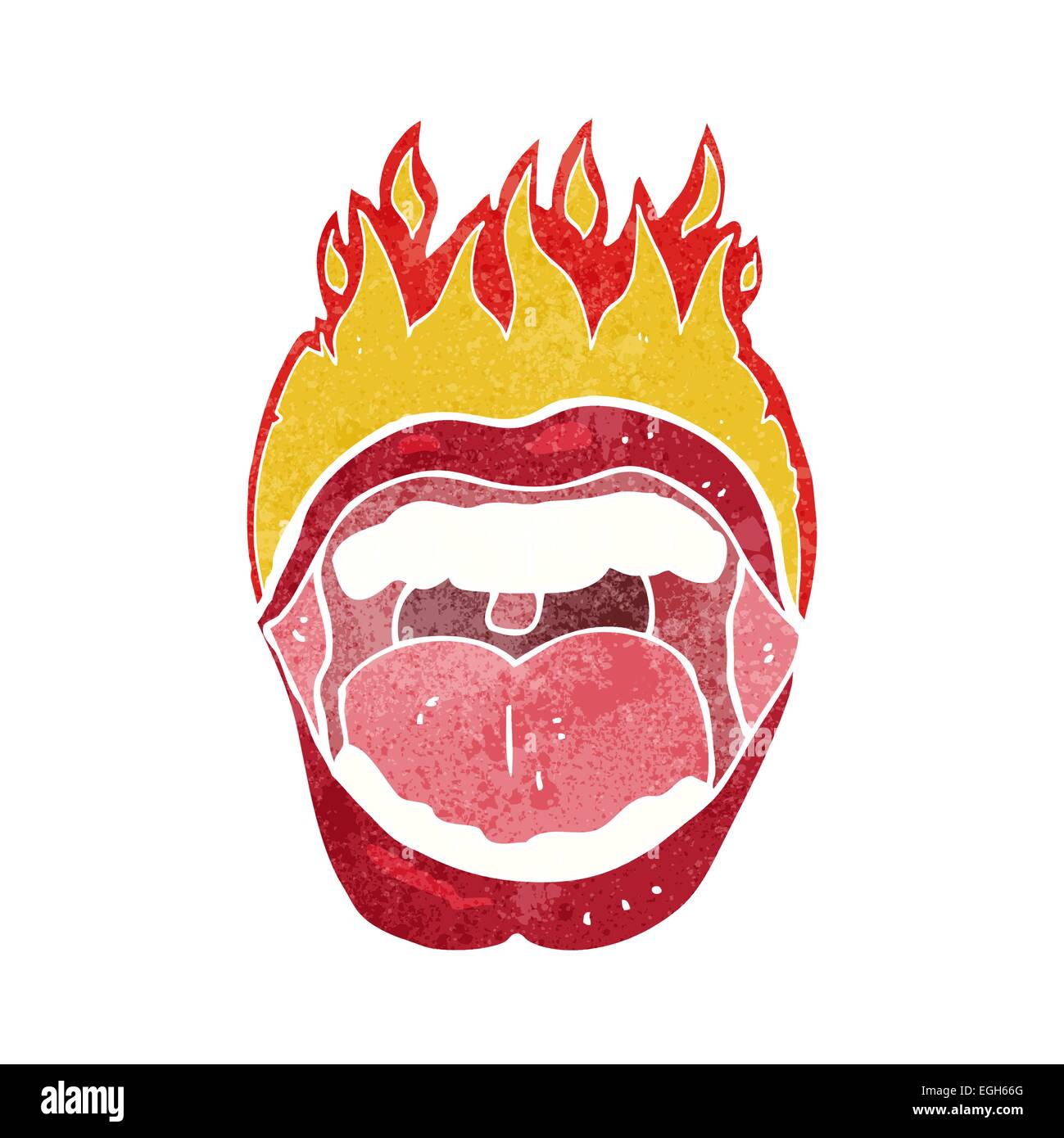 cartoon flaming mouth symbol Stock Vector Image & Art - Alamy