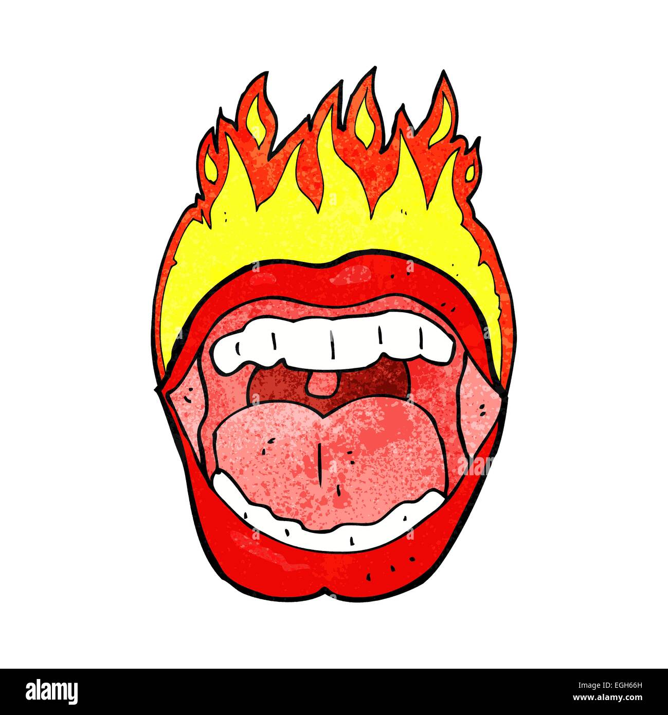 cartoon flaming mouth symbol Stock Vector Image & Art - Alamy