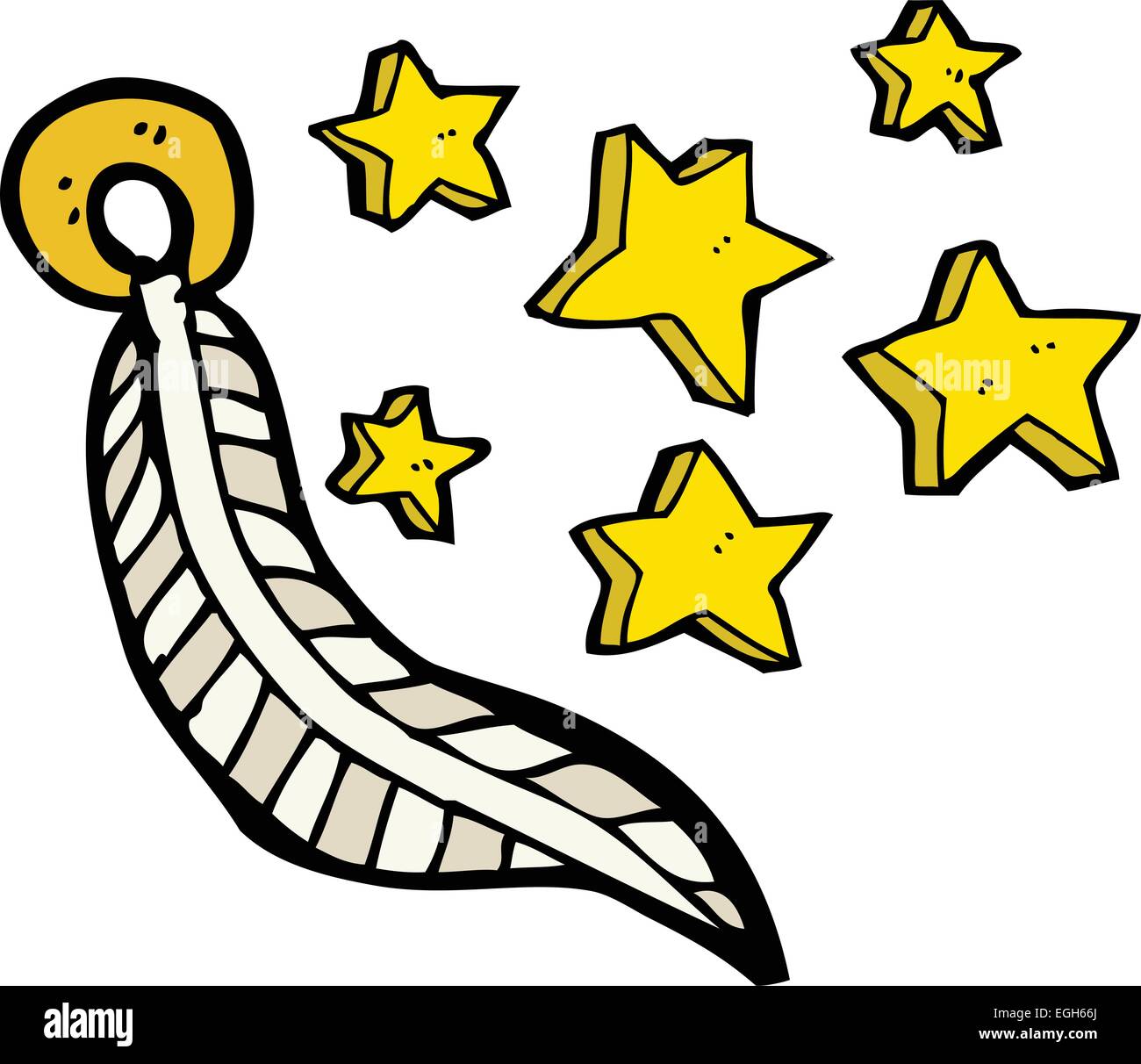 cartoon lucky charm feather Stock Vector Image & Art - Alamy