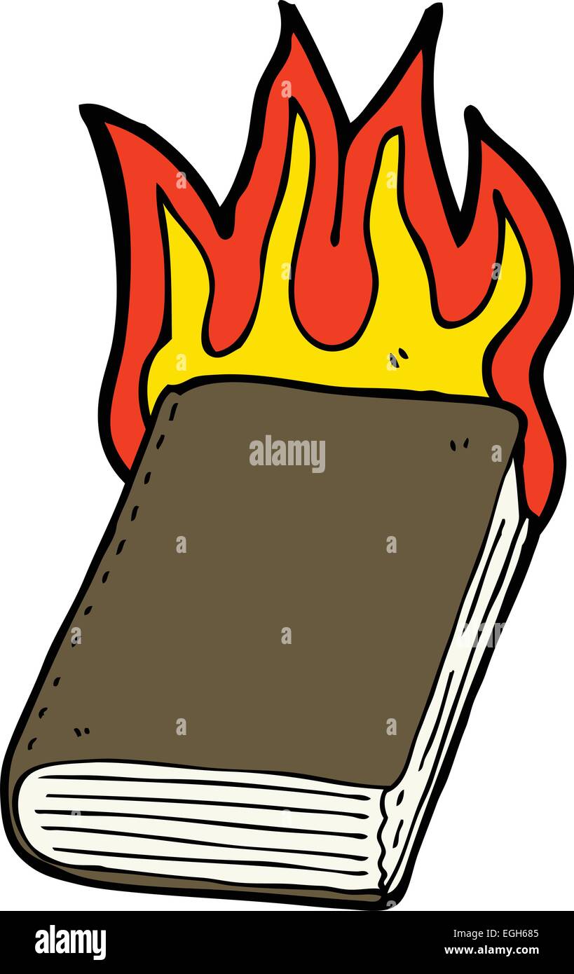 cartoon burning book Stock Vector Image & Art - Alamy