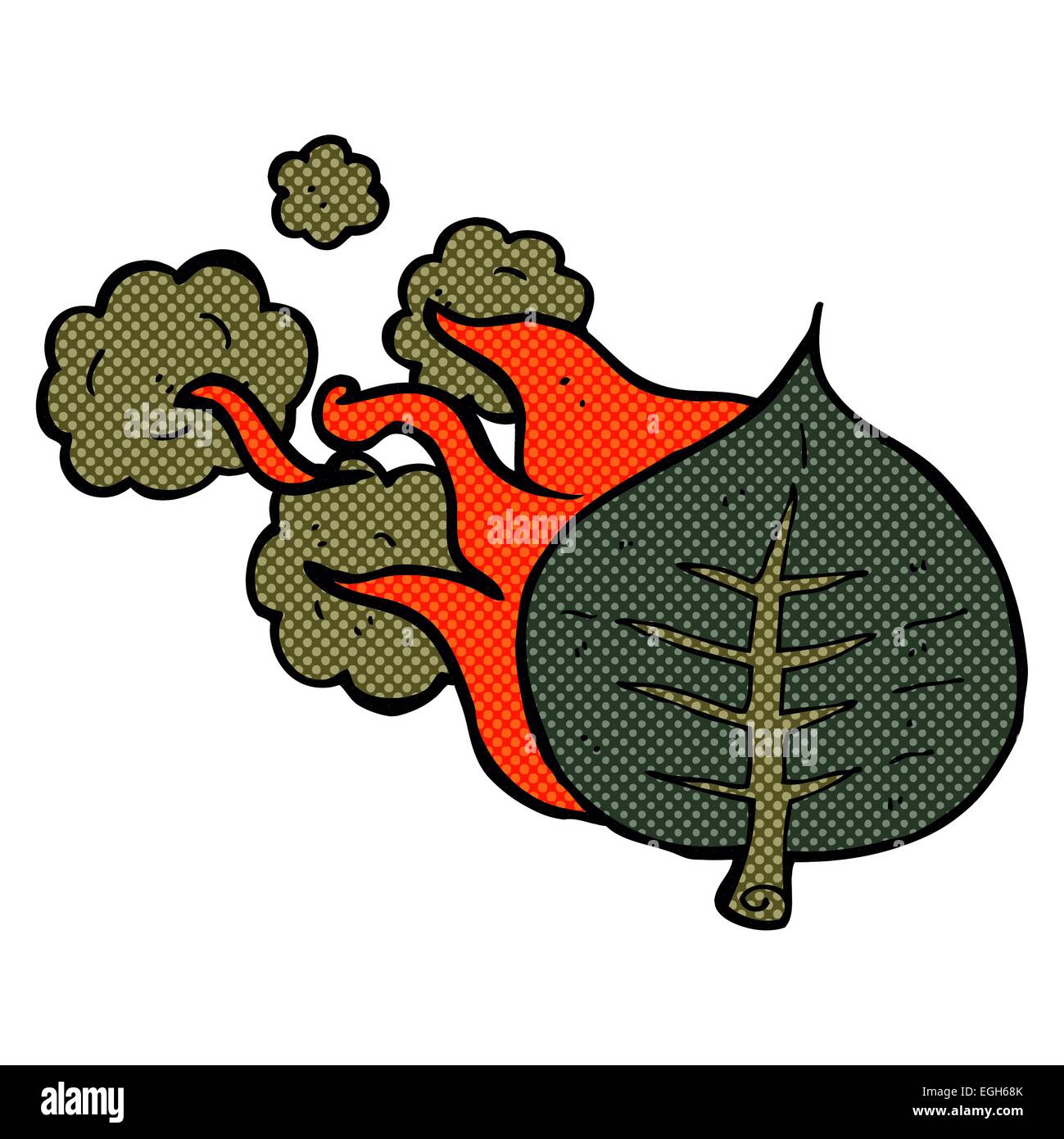 cartoon burning leaf Stock Vector Image & Art - Alamy
