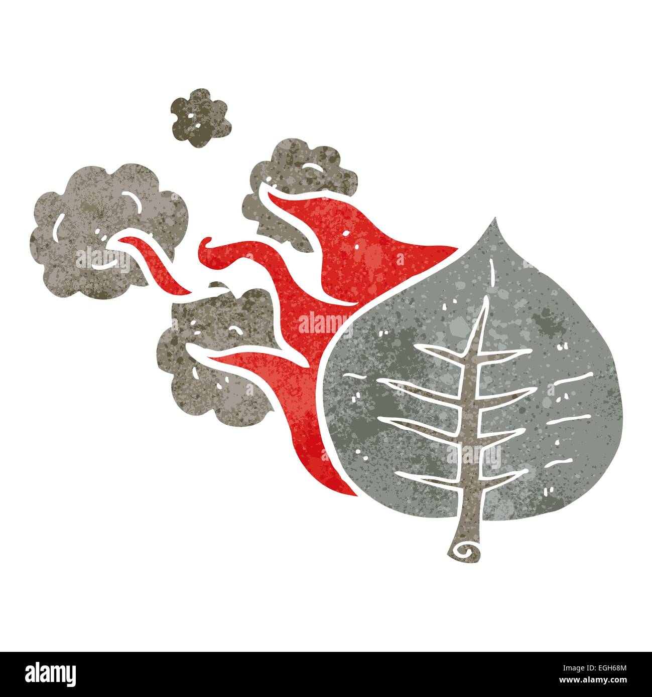 cartoon burning leaf Stock Vector Image & Art - Alamy