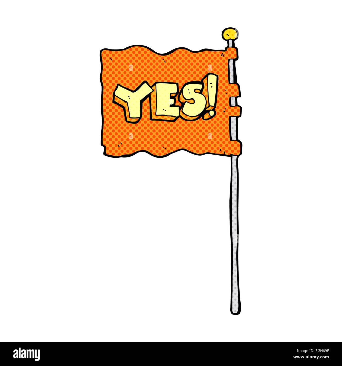 cartoon yes flag Stock Vector Image & Art - Alamy