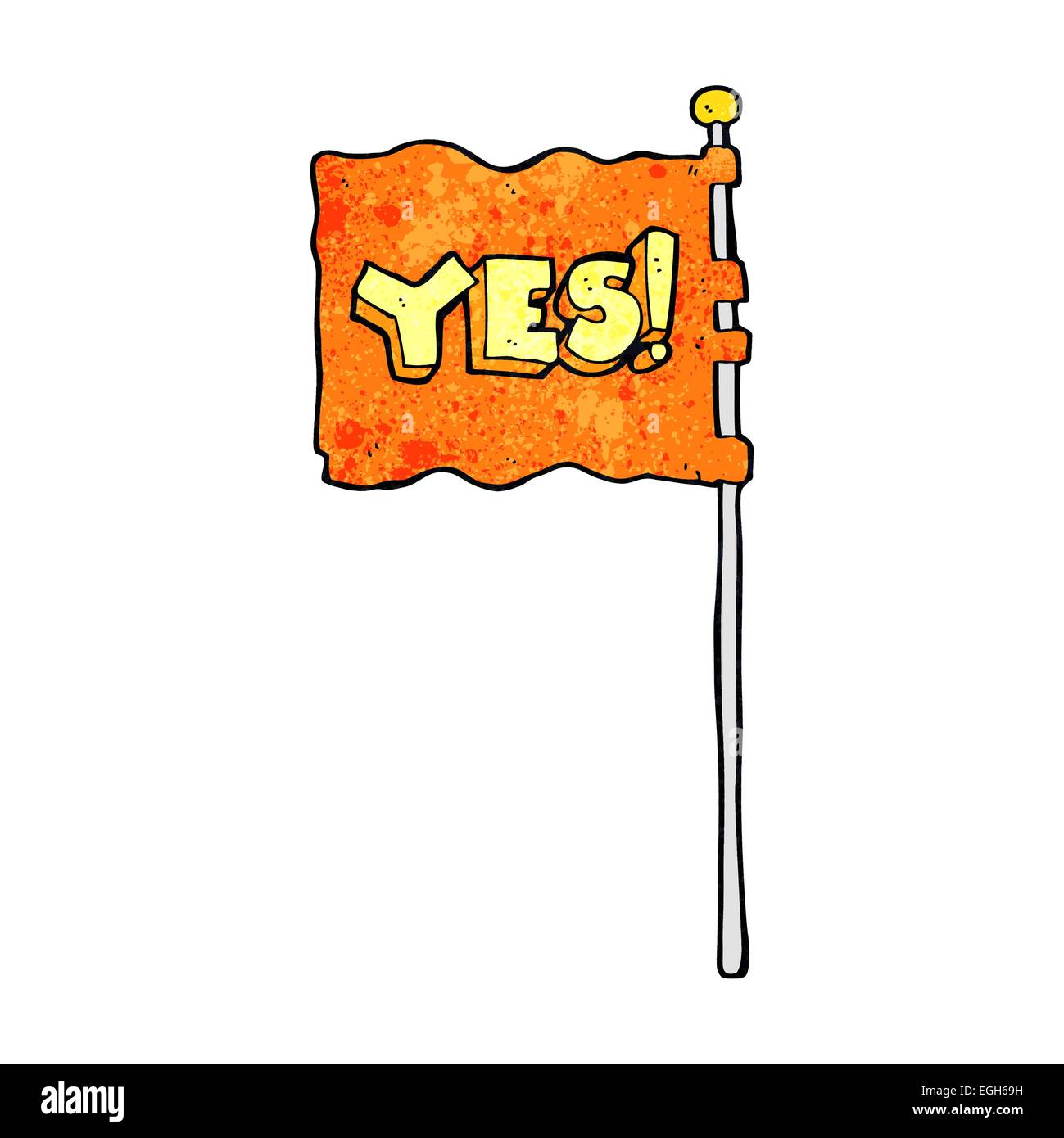 cartoon yes flag Stock Vector Image & Art - Alamy