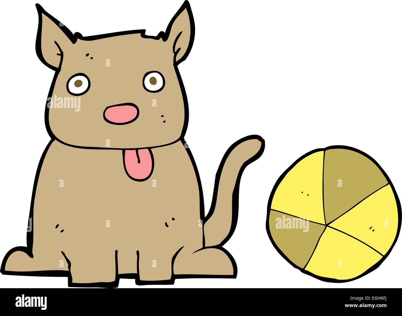 cartoon dog and ball Stock Vector Image & Art - Alamy
