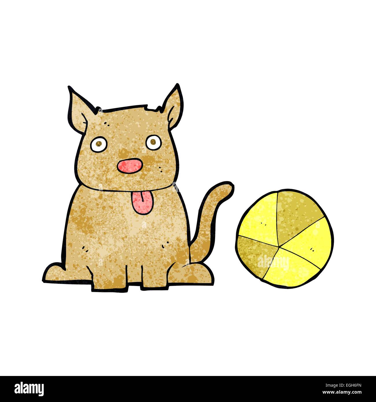 cartoon dog and ball Stock Vector Image & Art - Alamy