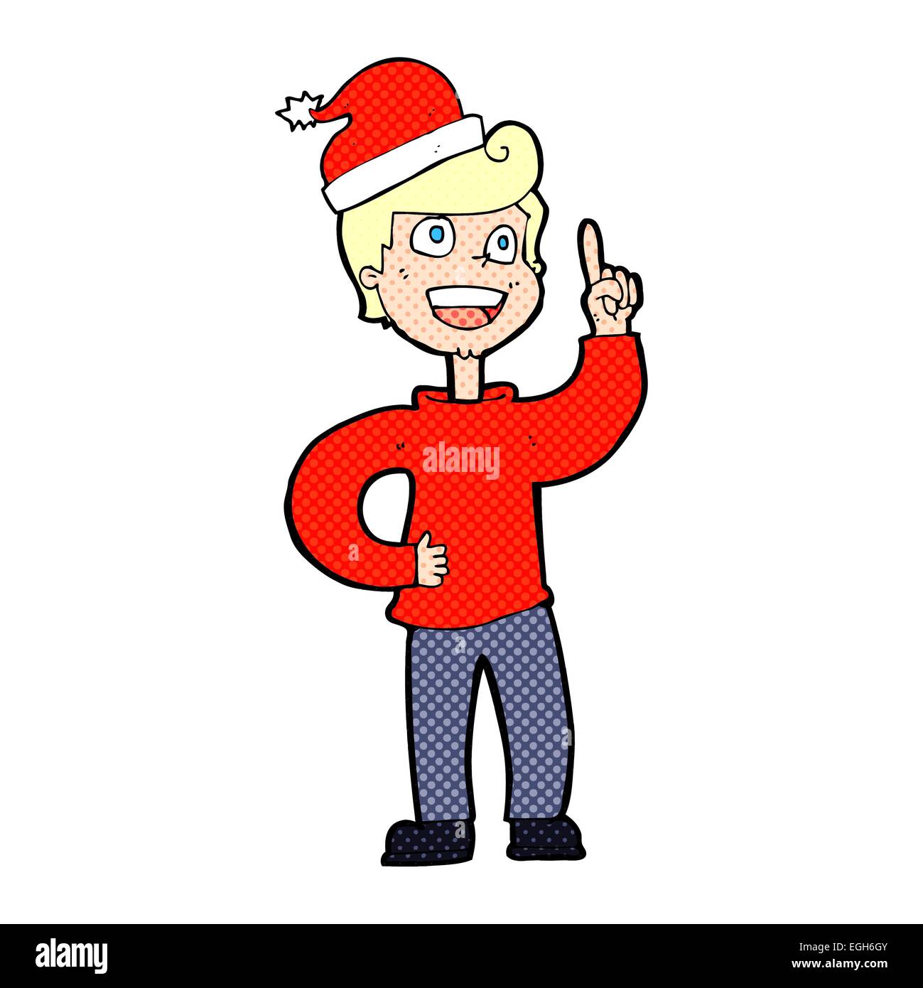 cartoon man getting ready for christmas Stock Vector Image & Art - Alamy