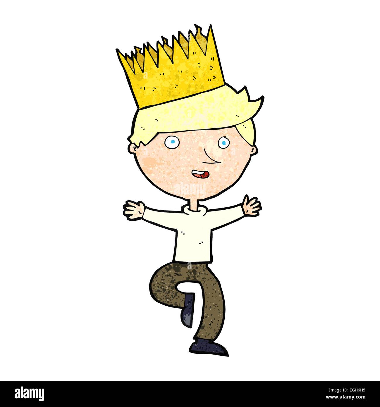 cartoon person wearing crown Stock Vector Image & Art - Alamy