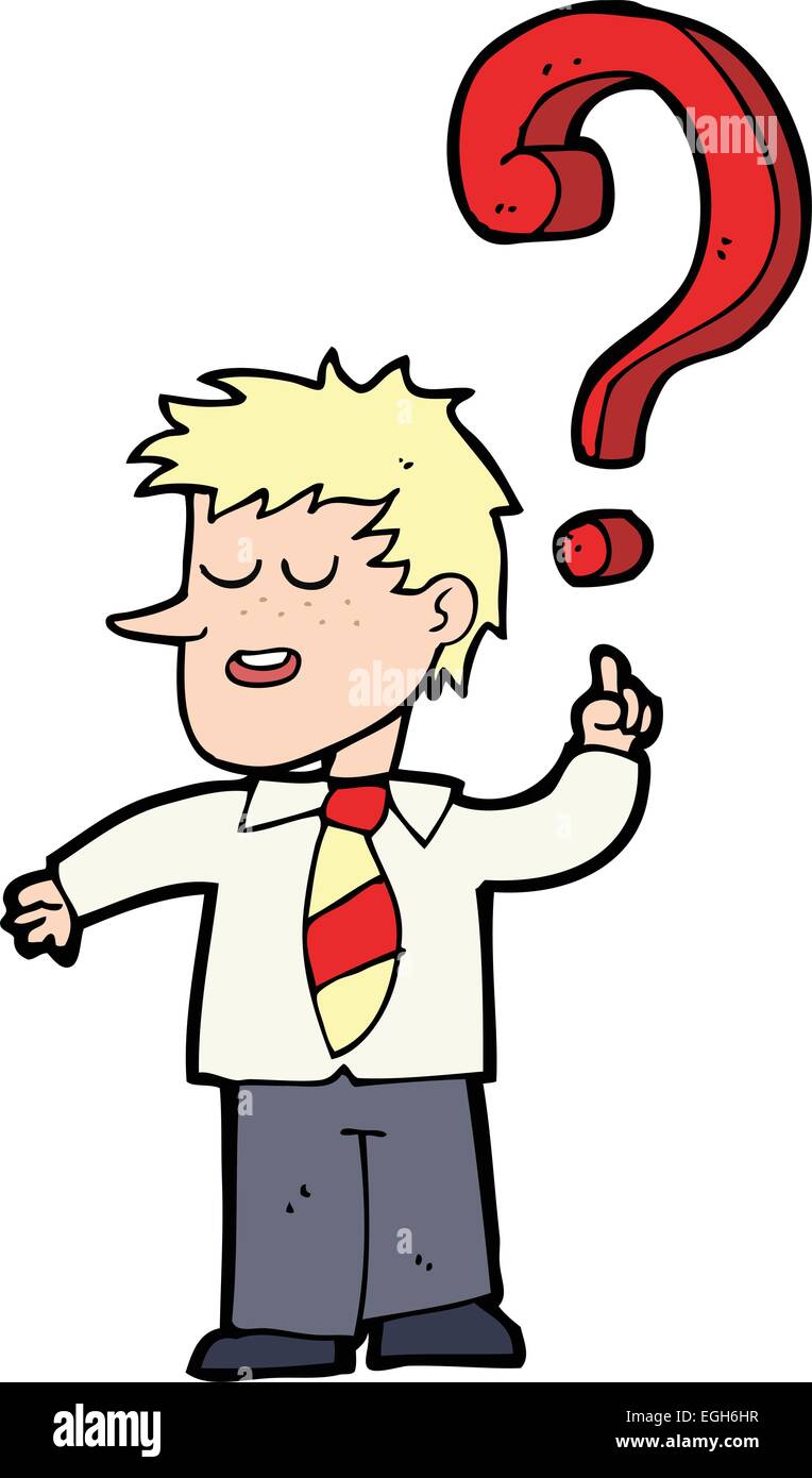 cartoon school boy asking question Stock Vector Image & Art - Alamy