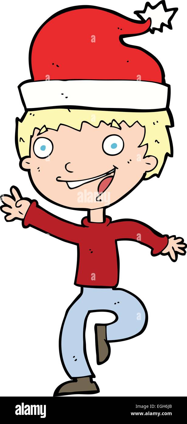 cartoon man getting ready for christmas Stock Vector Image & Art - Alamy