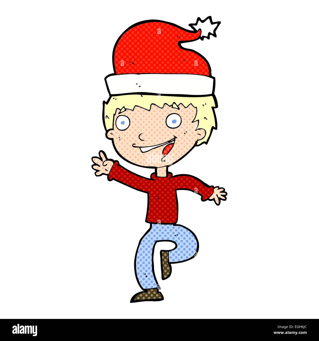 cartoon man getting ready for christmas Stock Vector Image & Art - Alamy