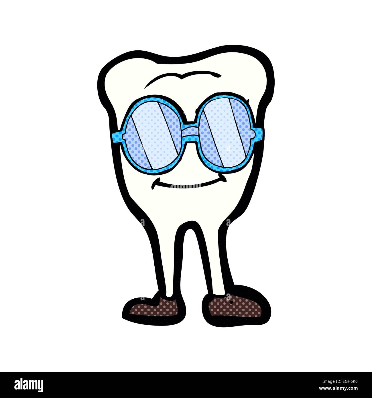 cartoon tooth wearing spectacles Stock Vector Image & Art - Alamy
