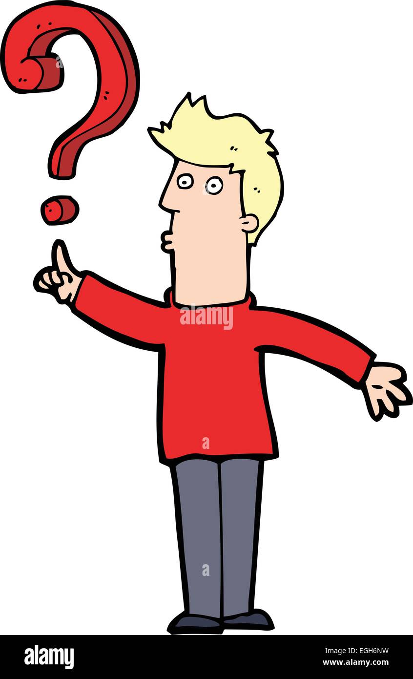cartoon man asking question Stock Vector Image & Art - Alamy