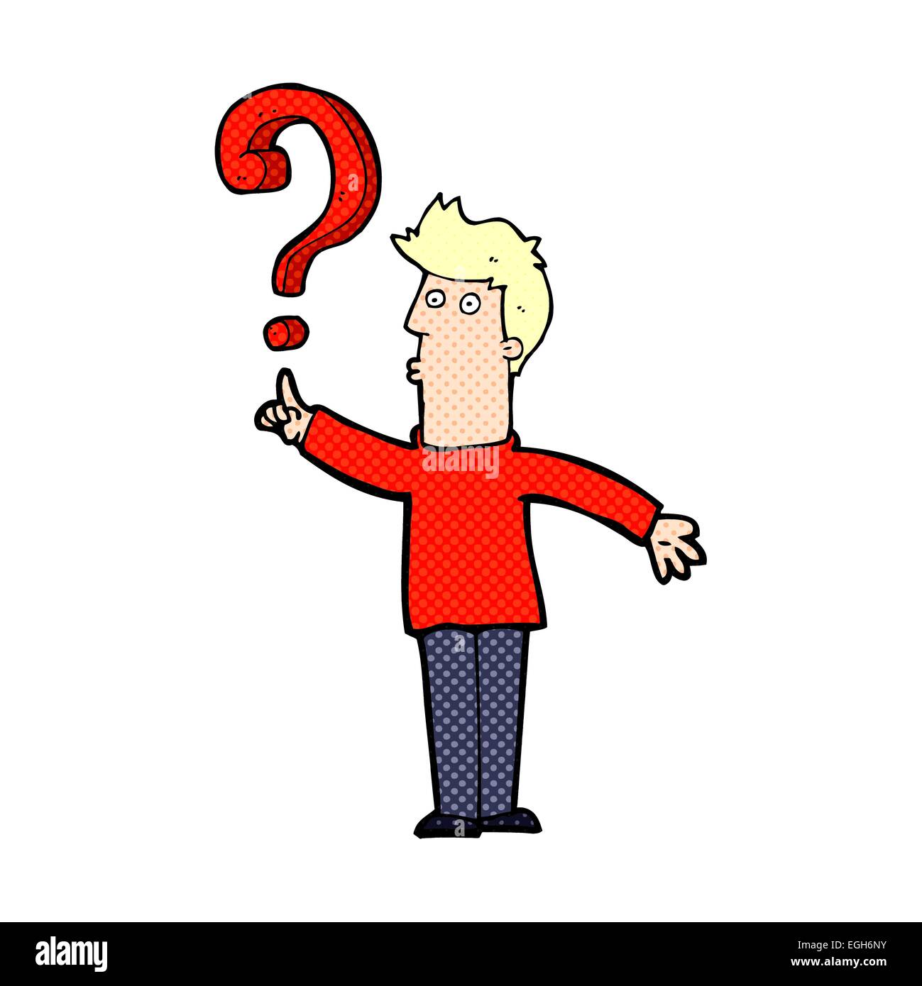 cartoon man asking question Stock Vector Image & Art - Alamy
