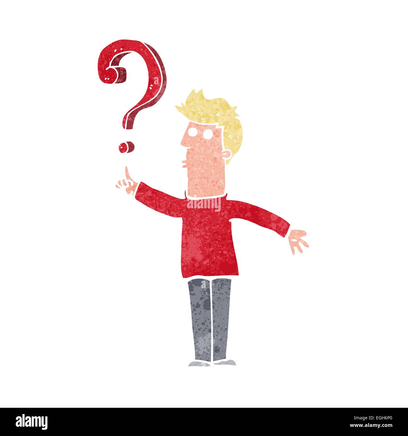 cartoon man asking question Stock Vector Image & Art - Alamy