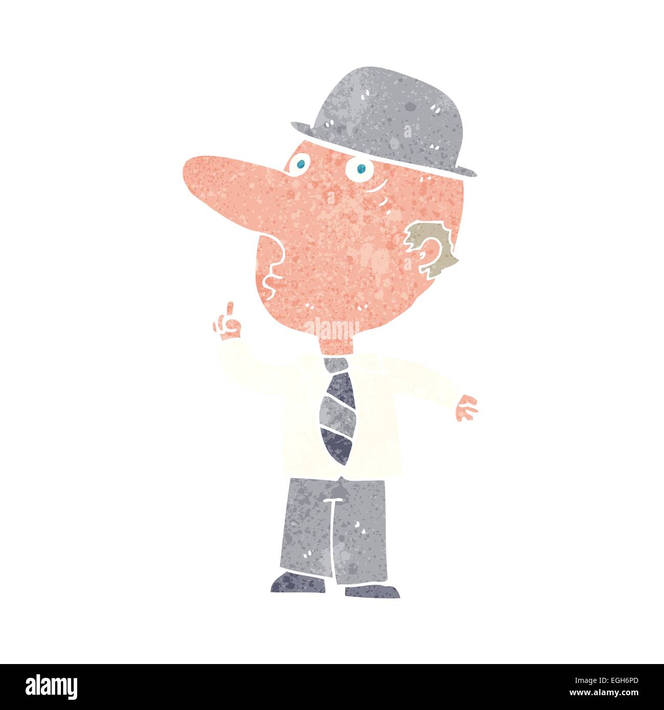 cartoon man wearing british bowler hat Stock Vector Image & Art - Alamy