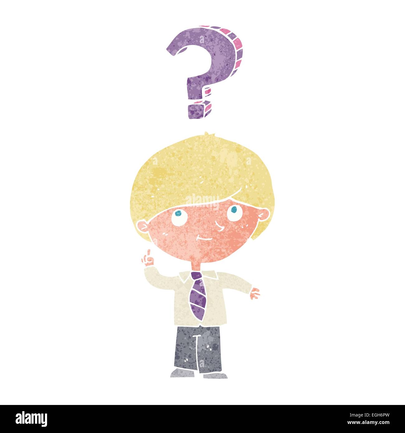 cartoon school boy answering a question Stock Vector Image & Art - Alamy